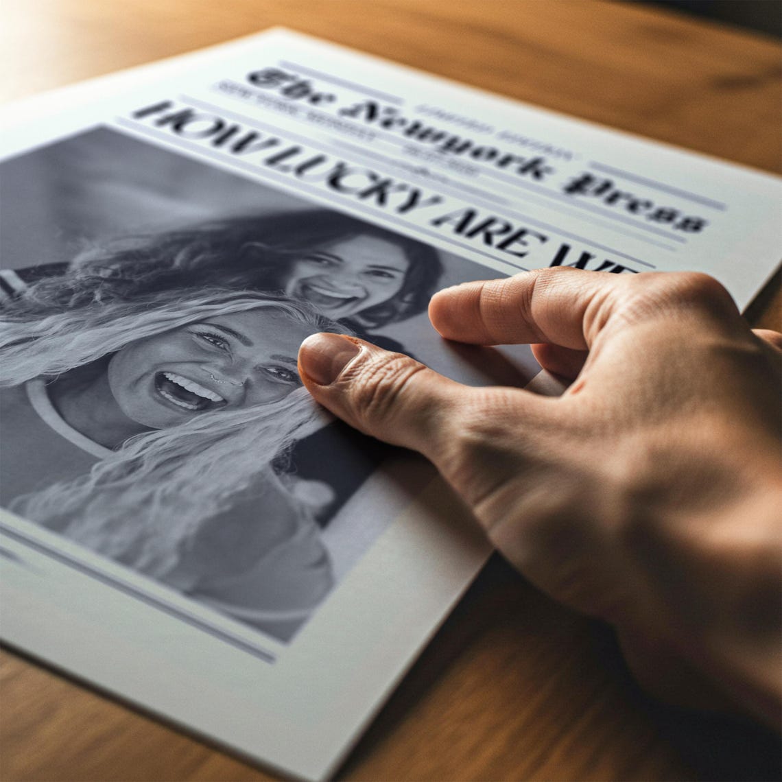 How Lucky Are We Custom Newspaper Print, Personalized College Dorm ...