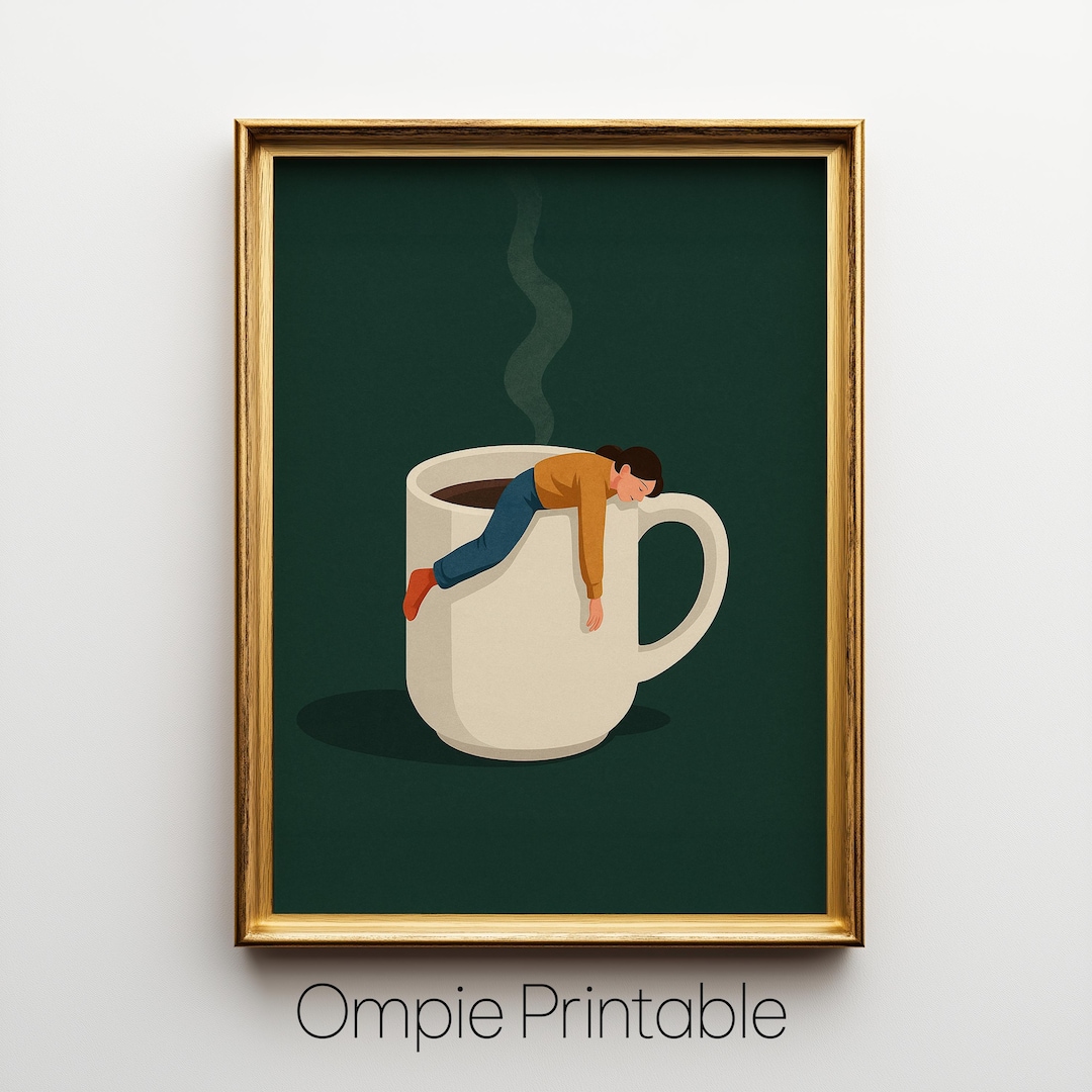 Funny Coffee Poster: Minimalist Cafe Art, Coffee Lover Gift - Etsy