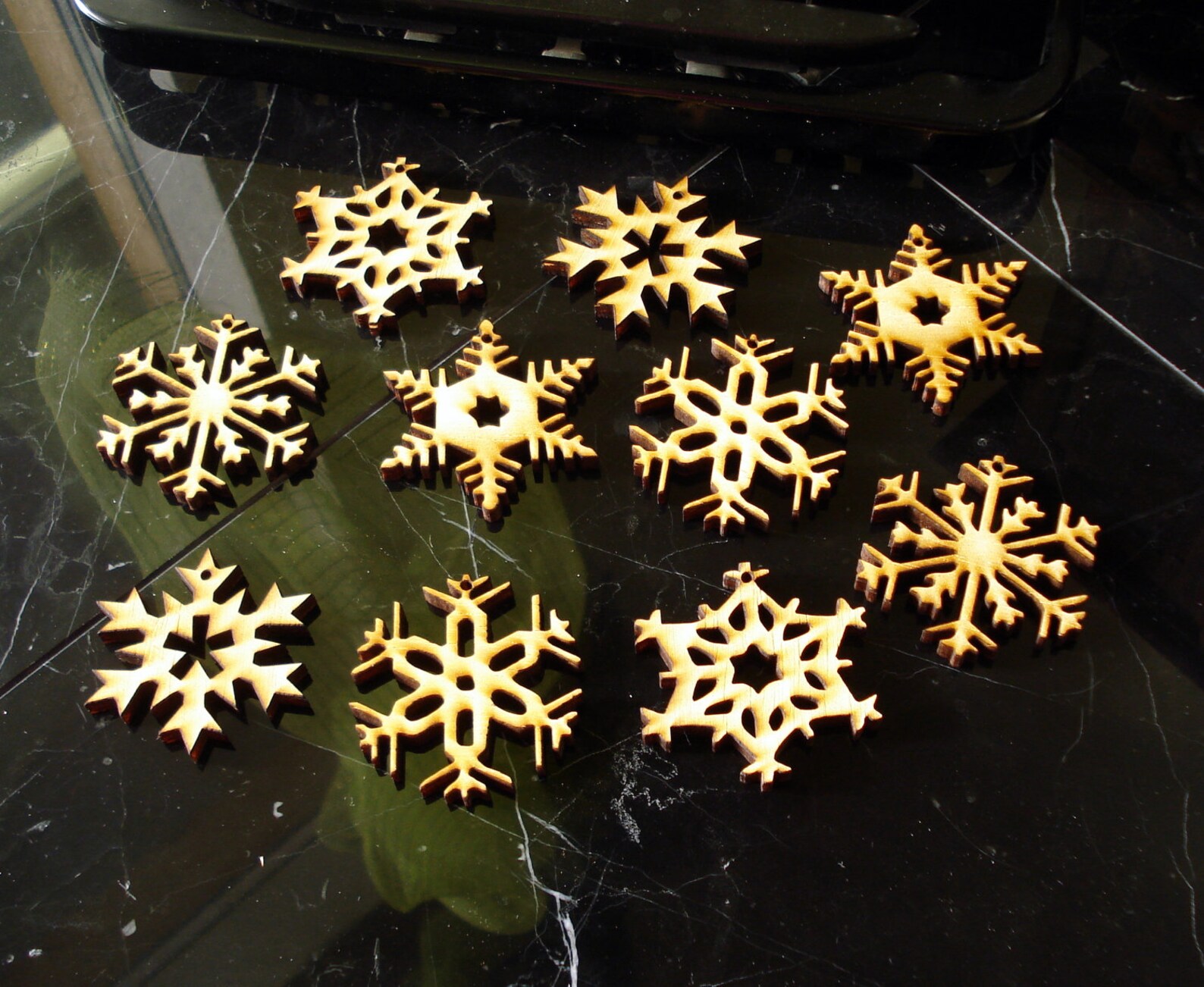 Snowflake Ornaments Set of 10 - Etsy