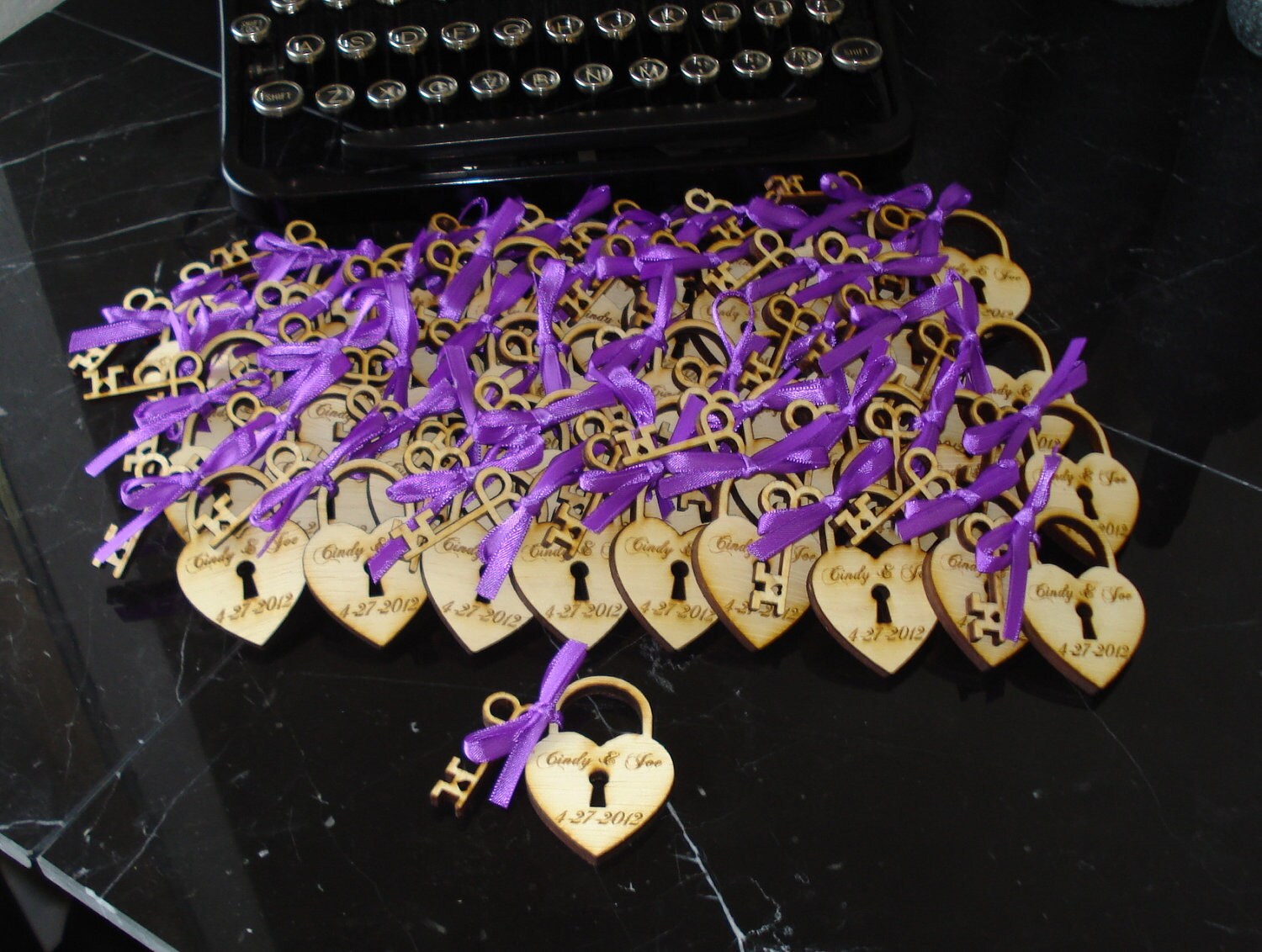 100 Heart and Key Wedding Favors Skeleton Key Favor - Etsy