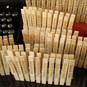 75 Custom Wedding Clips Card Holder Personalized Clothespins - Etsy