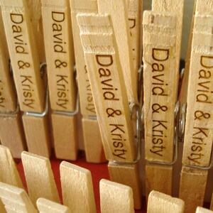75 Custom Wedding Clips Card Holder Personalized Clothespins - Etsy