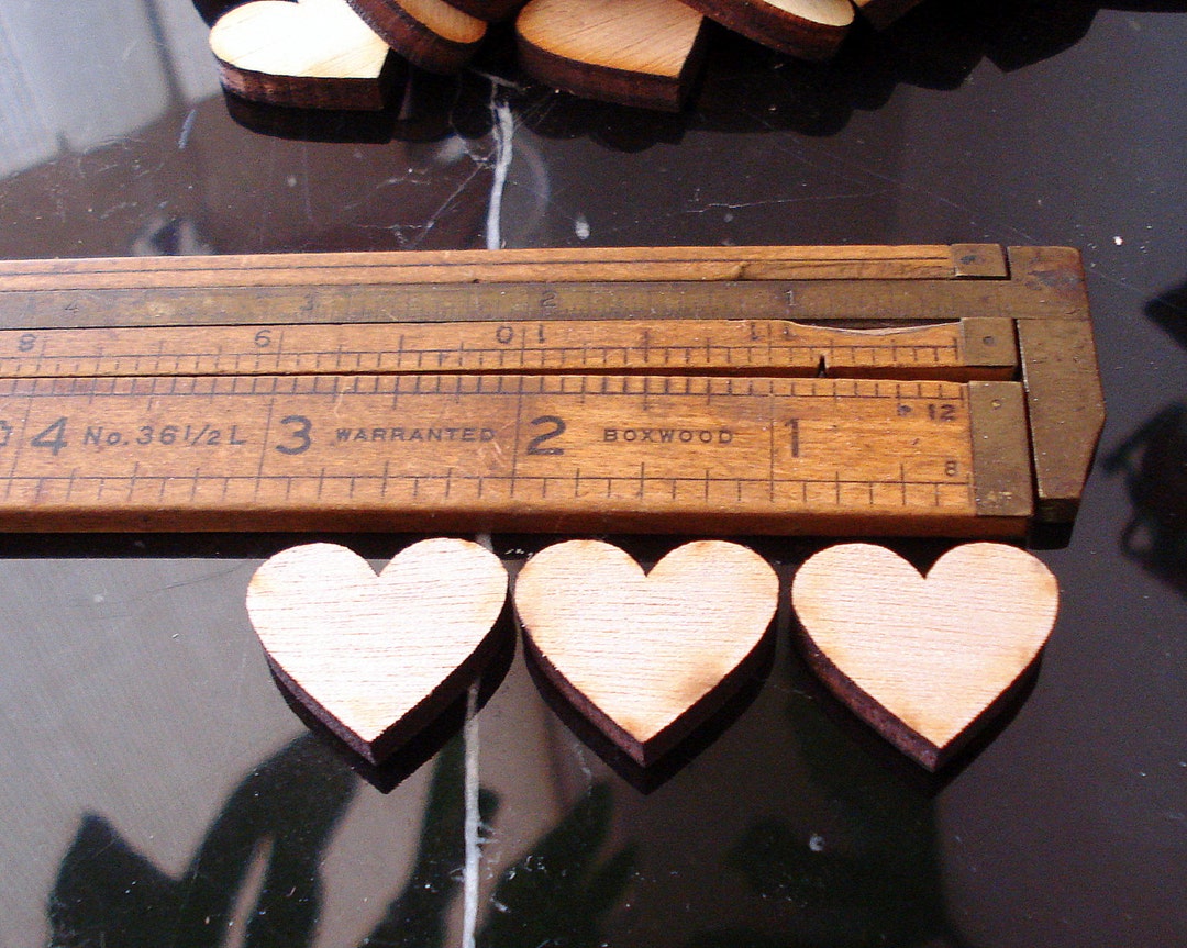 50 Wood Hearts 1 Inch Wooden Hearts - Etsy