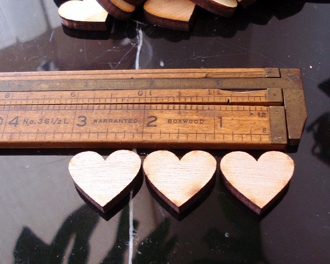 50 Wood Hearts 1 Inch Wooden Hearts - Etsy