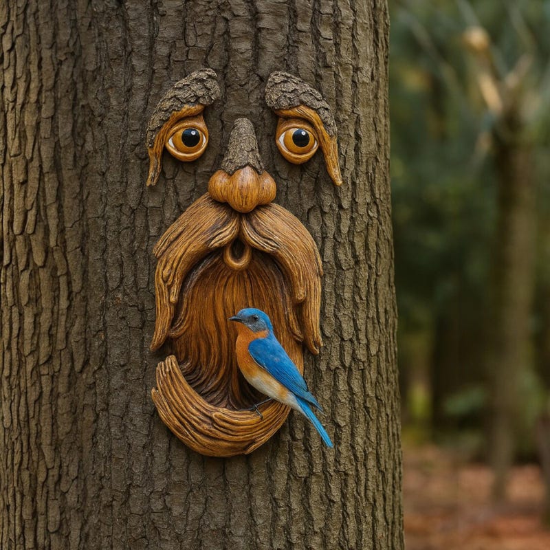 Tree Faces Decor Outdoor - Etsy