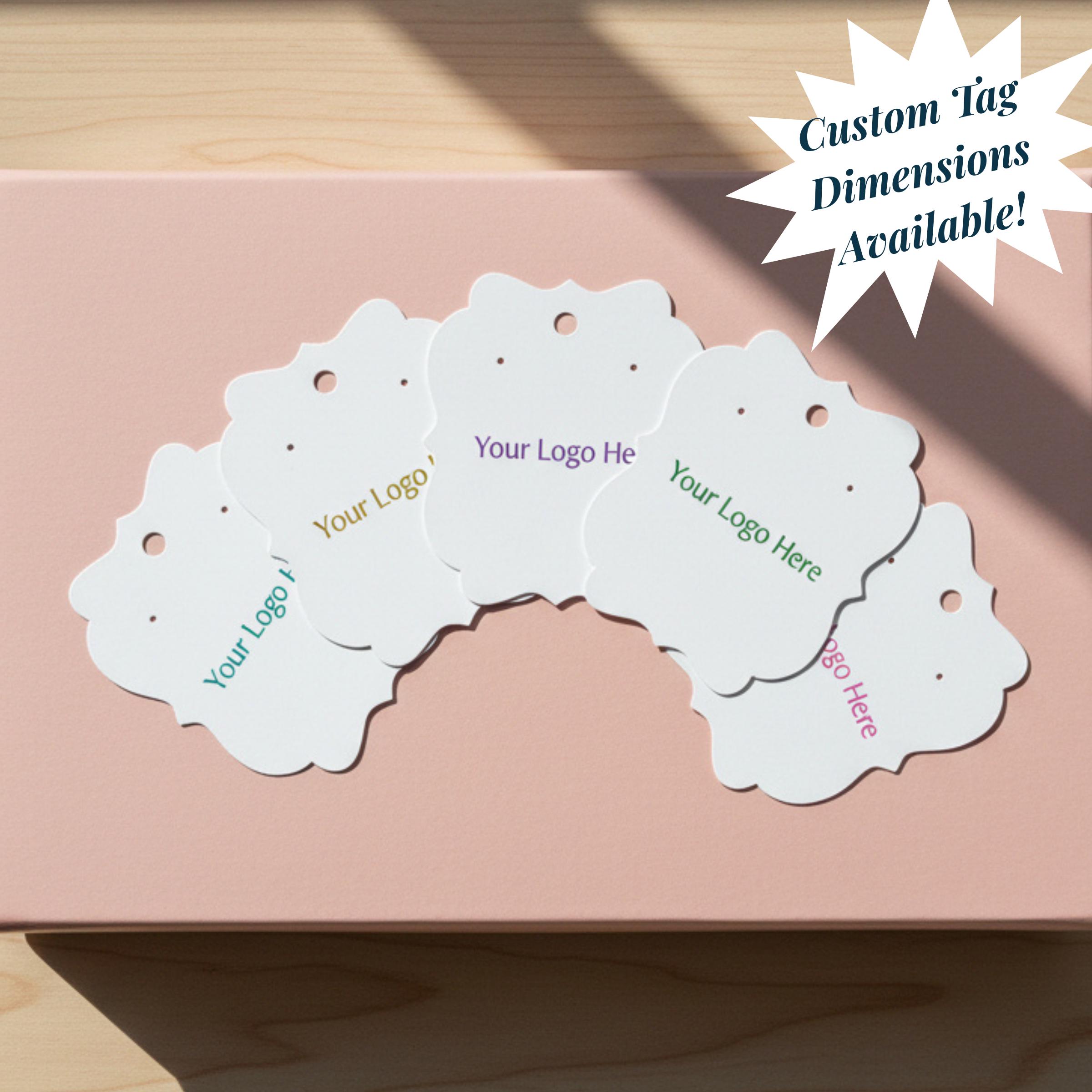 Scalloped Earring Tag Display Card Jewelry Packaging Supply Boutique ...