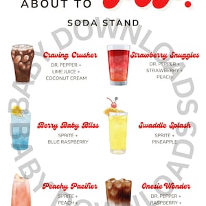 Soda Stand Menu (baby Shower) - Etsy
