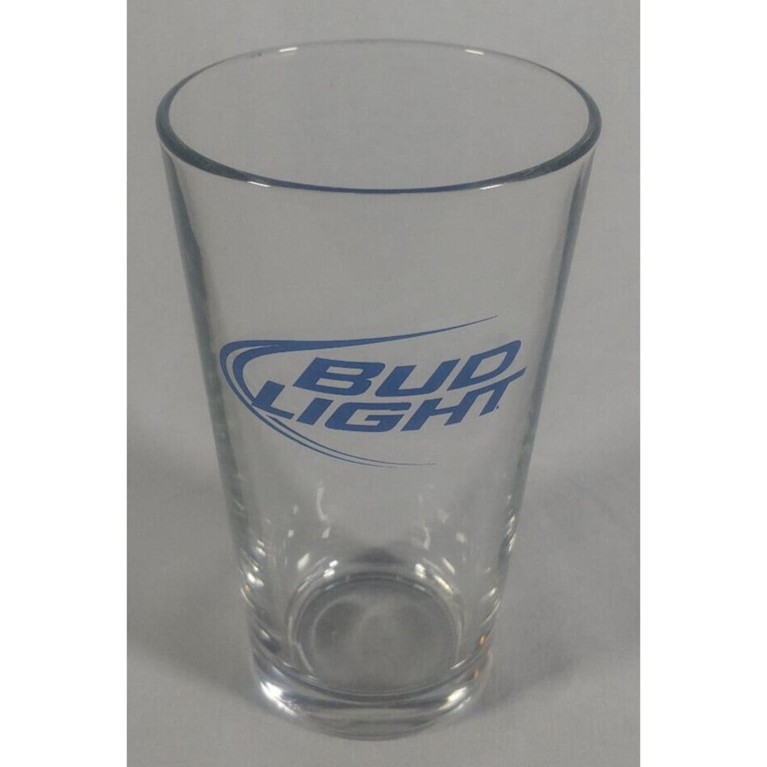 Bud Light Pint Beer Glass Bubbles Inside Bottom - Etsy