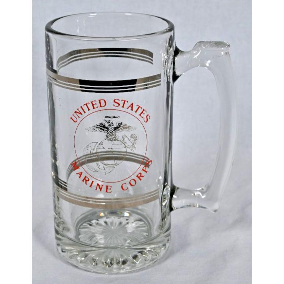 Large 24 Oz USMC United States Marine Corps Glass Beer Stein - Etsy
