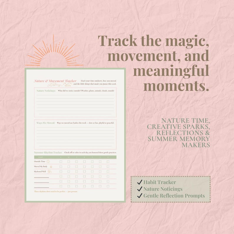 Summer Rhythm Printable Planner | Weekly Personal Andfamily Journal for ...