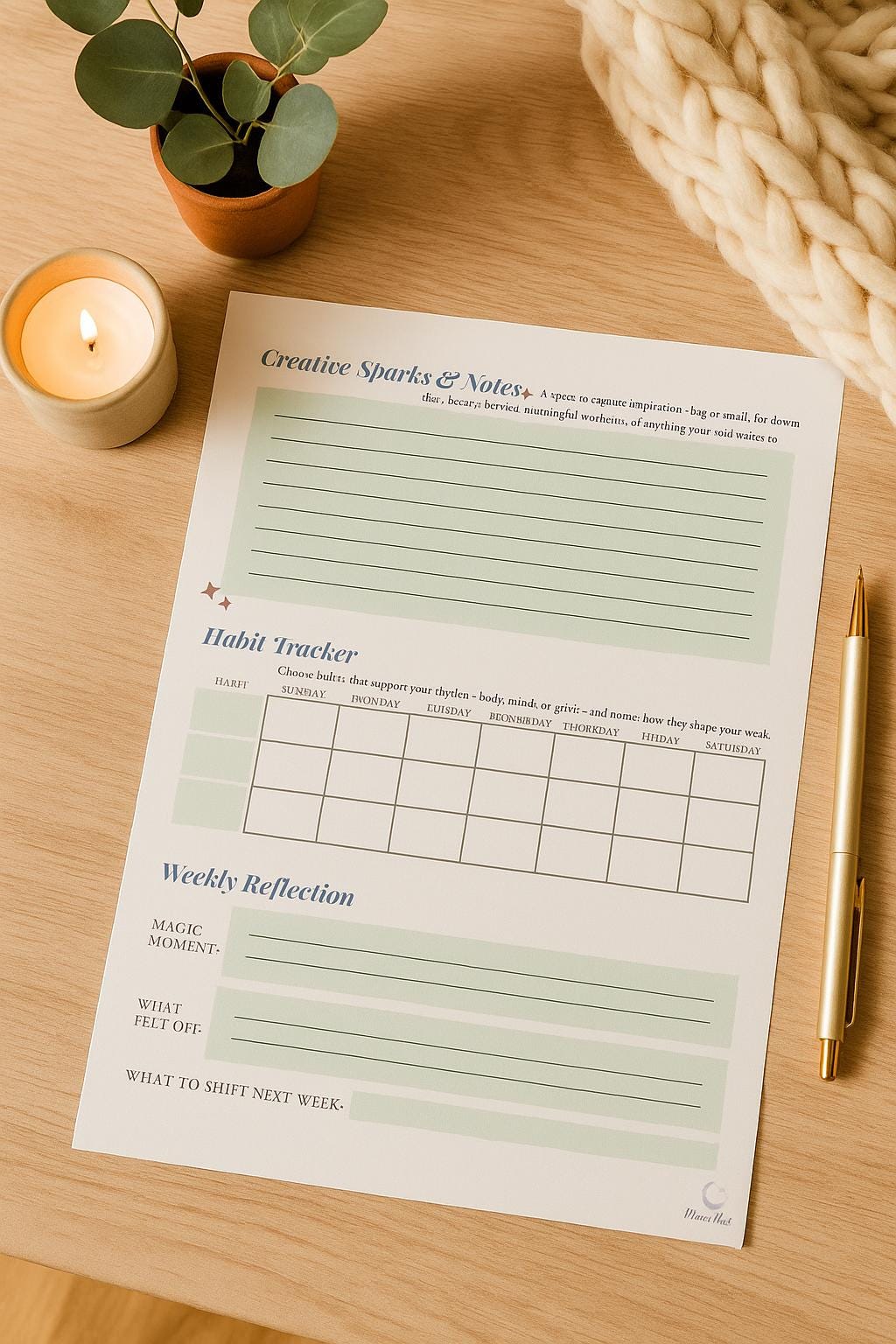 Weekly Rhythm Planner Printable – Weekly Flow for Calm, Clarity ...