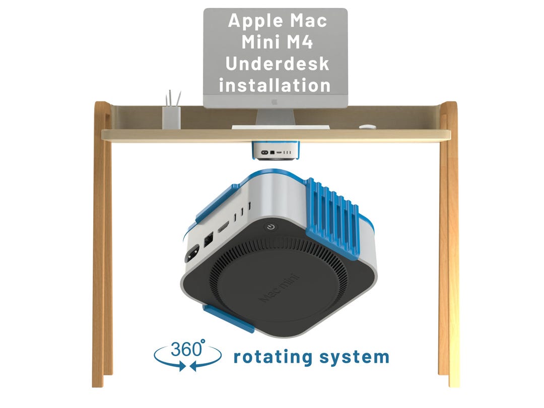 Apple M4 Mac Mini Underdesk Installation | Apple Mac Mini Under Table ...