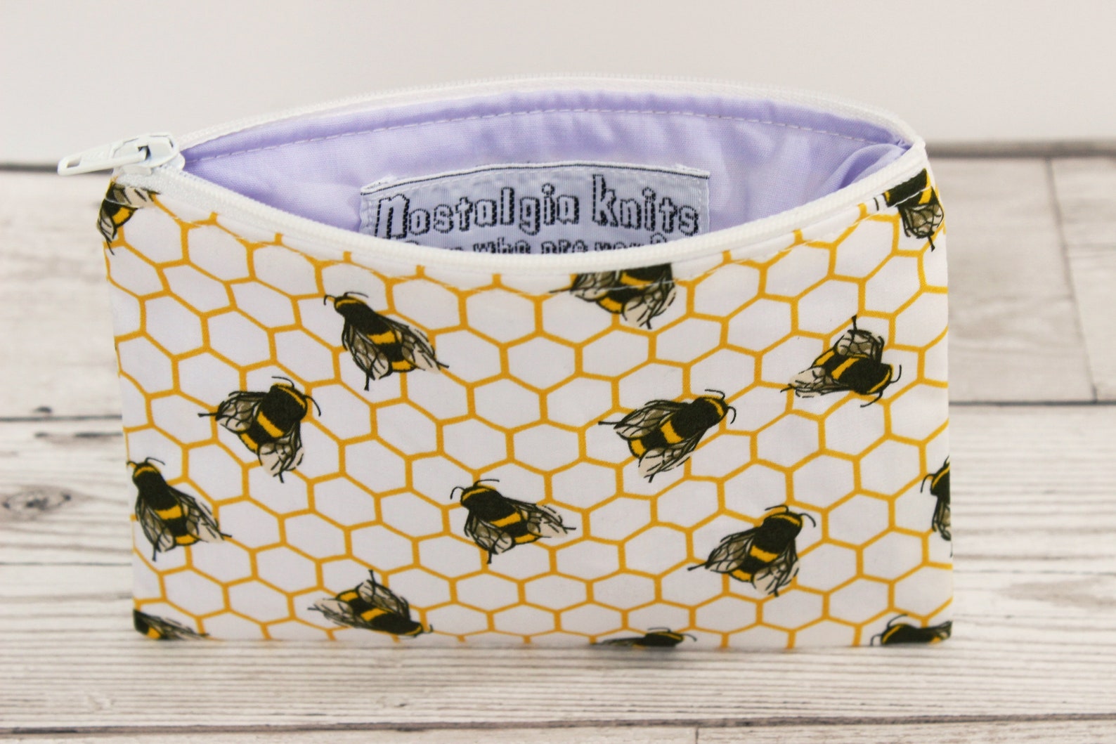 Bees Coin Purse Bumble Bee Fabric Purse Zipped Face Mask | Etsy