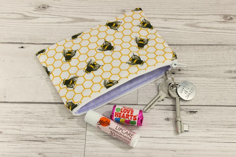 Bees Coin Purse Bumble Bee Fabric Purse Isolation Gift Bees - Etsy