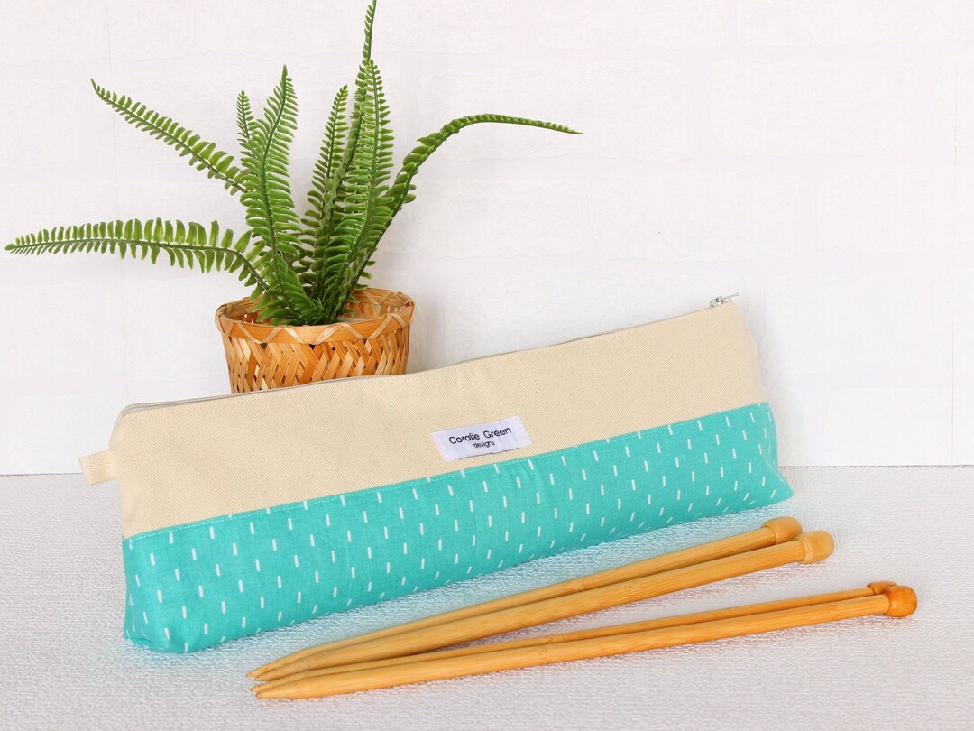 Turquoise Knitting Needle Storage Case by Coralie Green, Modern ...