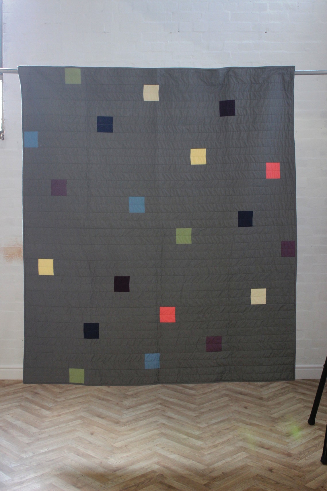 Modern Patchwork Quilt Grey Minimalist Quilt Grey Modern - Etsy