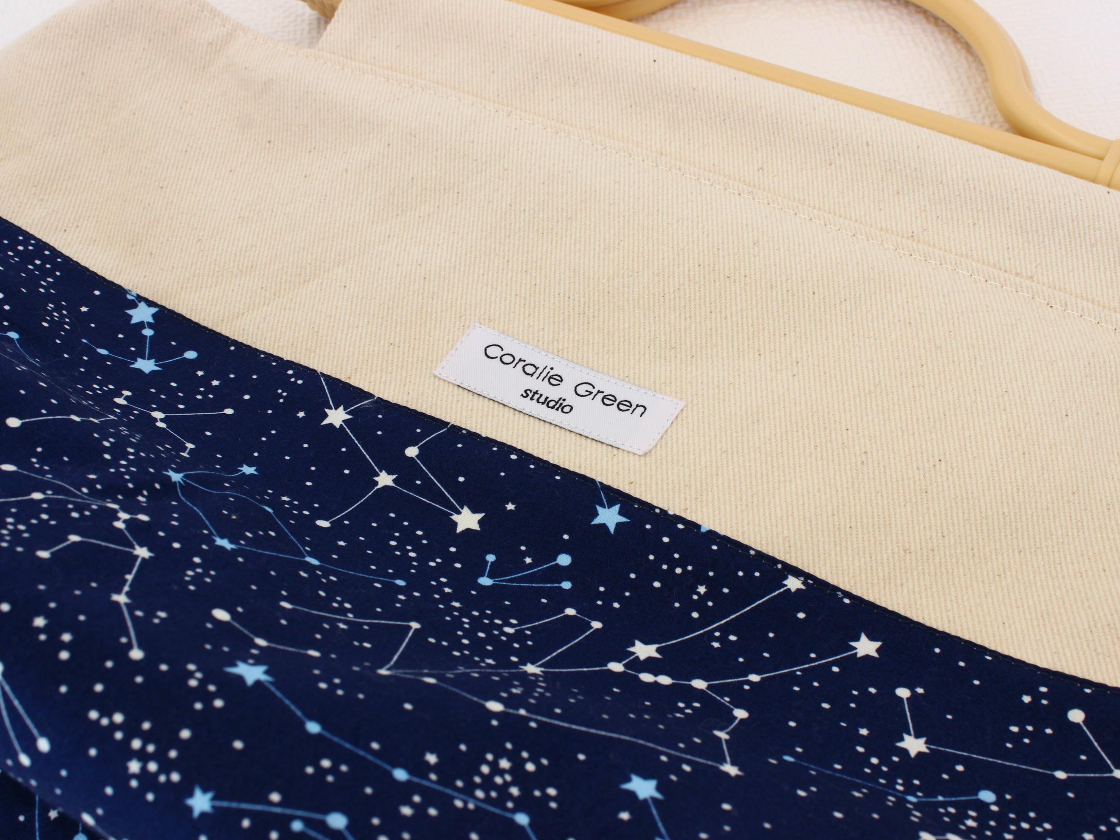 Extra Large Knitting Storage Bag, Blue Star Constellations Knitting ...