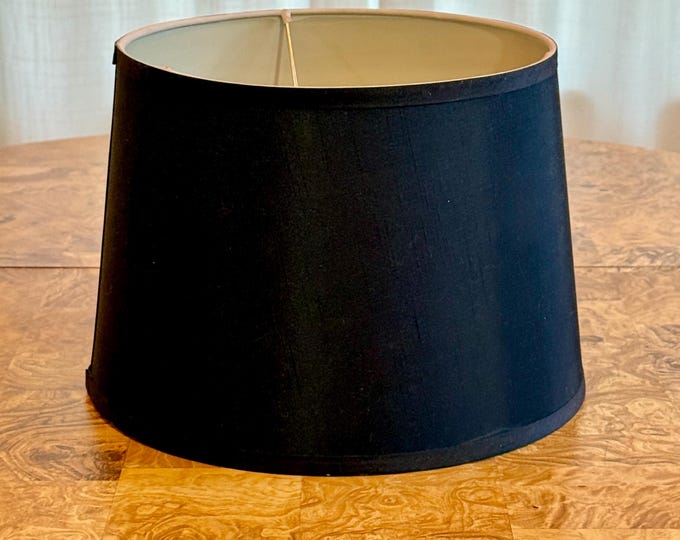 Matte Black Drum Lamp Shade • Modern Minimalist Light Shade • Medium ...