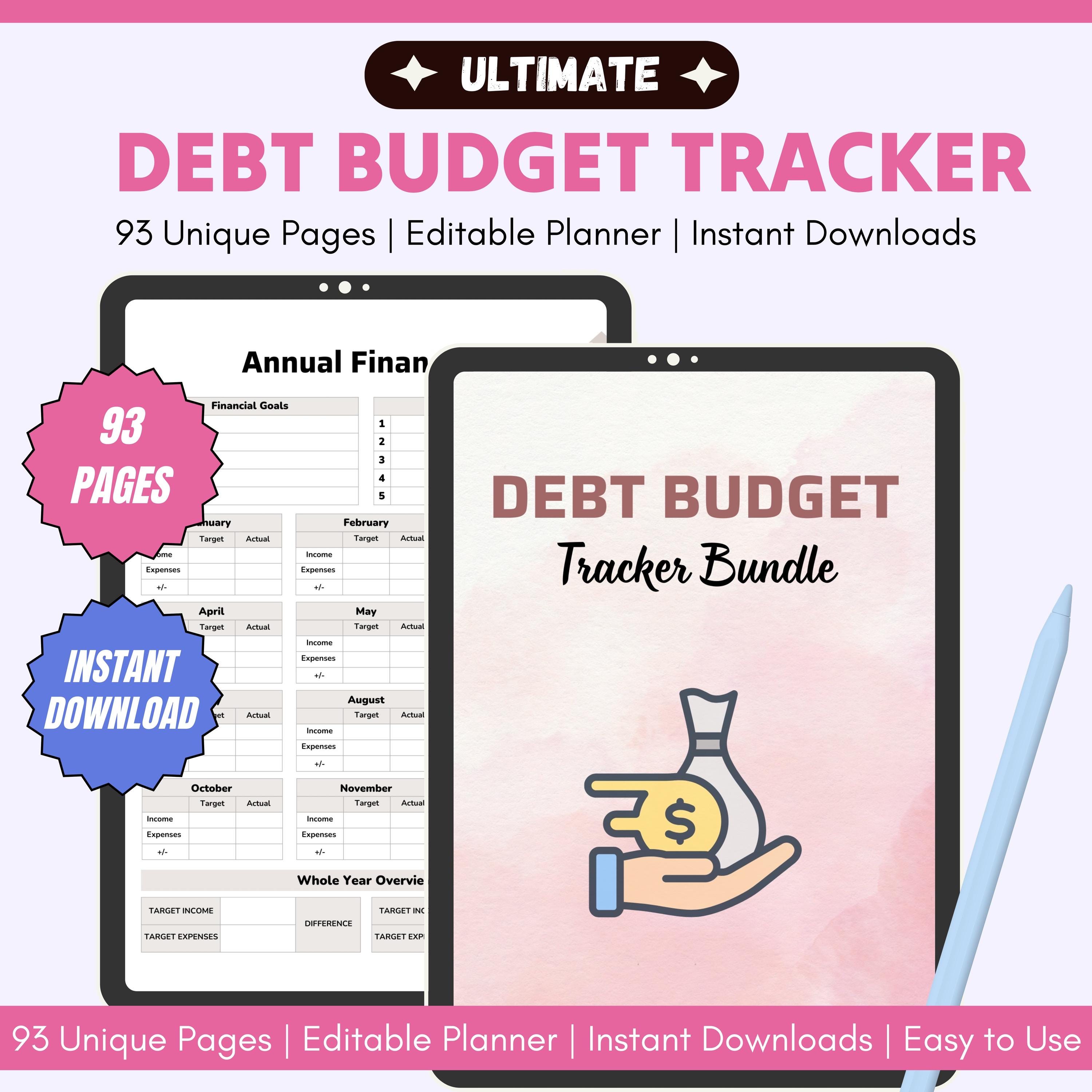 Digital Financial Budget Planner, Finance Tracker, Goodnotes Budget ...