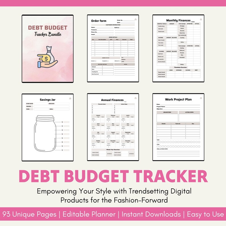 Digital Financial Budget Planner, Finance Tracker, Goodnotes Budget ...