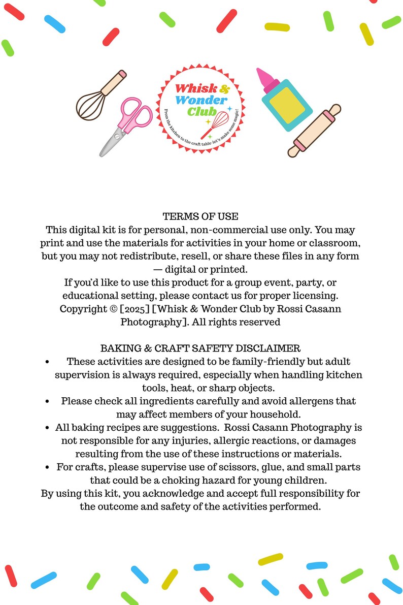 Stay Cool Baking & Craft Kit for Kids | Digital Summer Activity ...