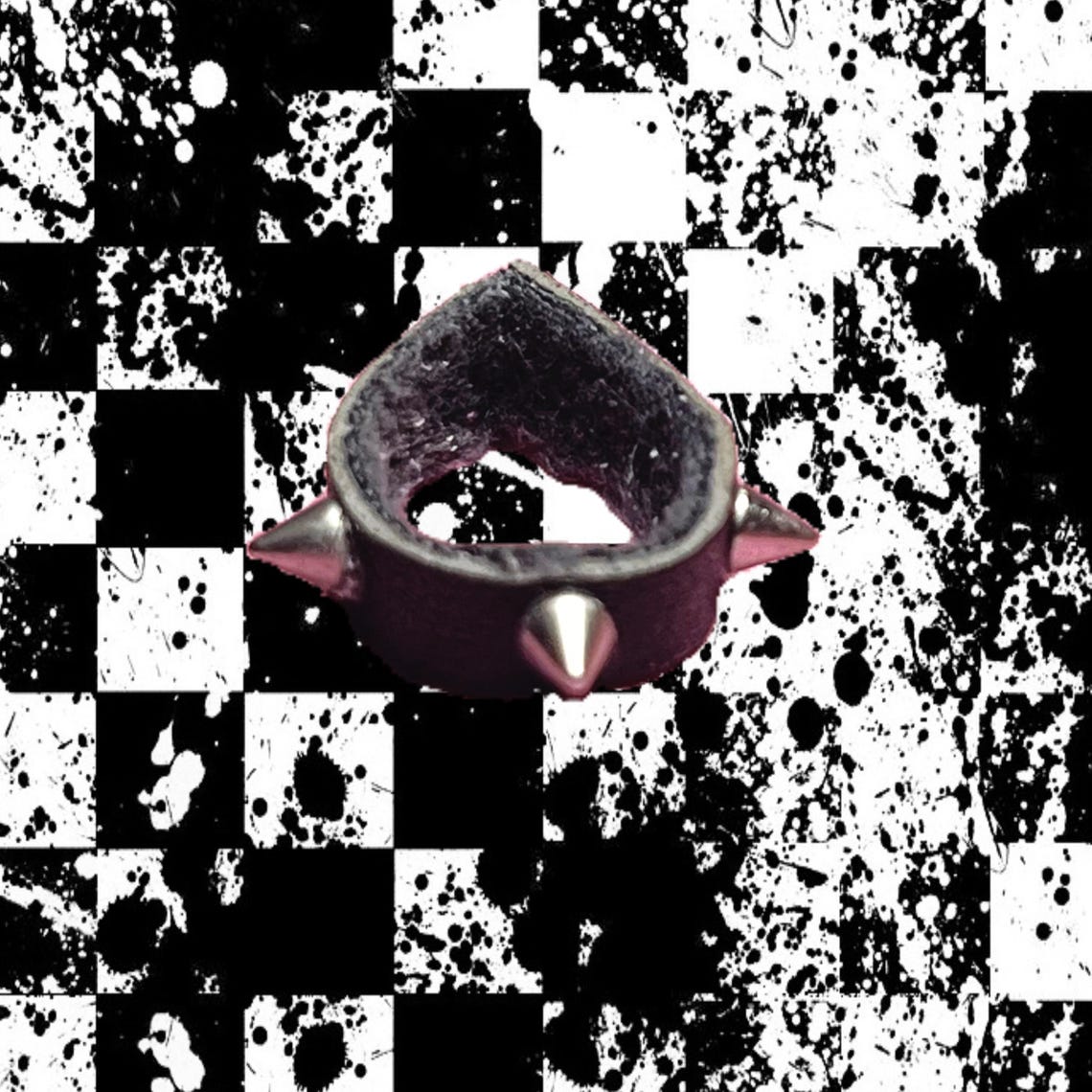 Labubu Emo Spiked Cuff Bracelet - Etsy