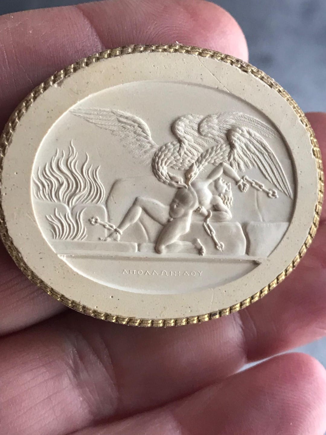 Antique 1800's Grand Tour Intaglio John Tyrrell Plaster Cast From ...