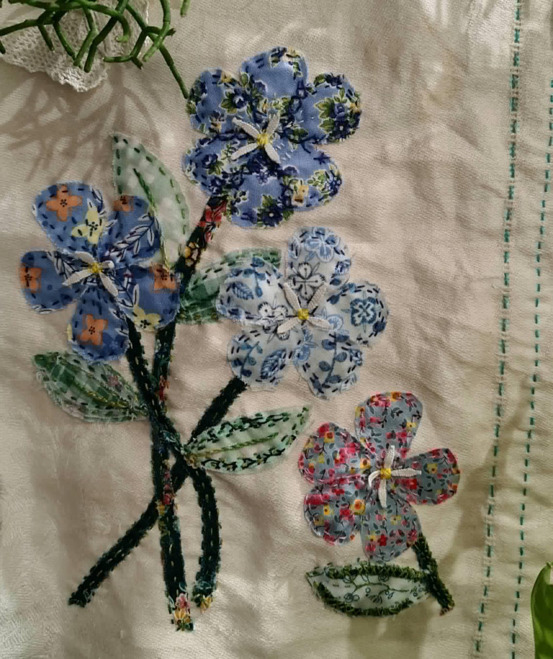Forget Me Not Slow Stitching Kit - Etsy