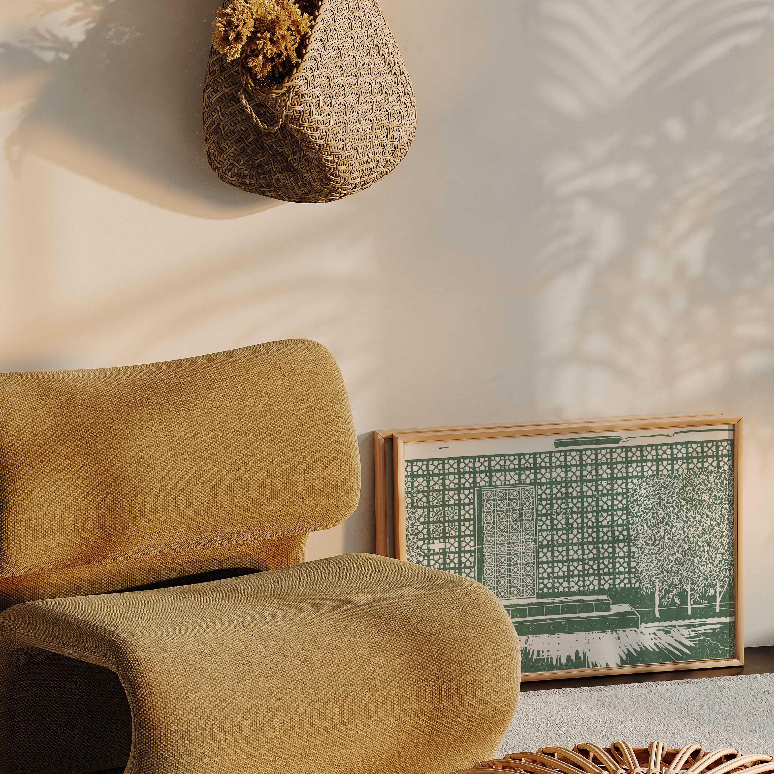 Mid-century Modern Breezeway Printable Art, Entryway Architectural ...