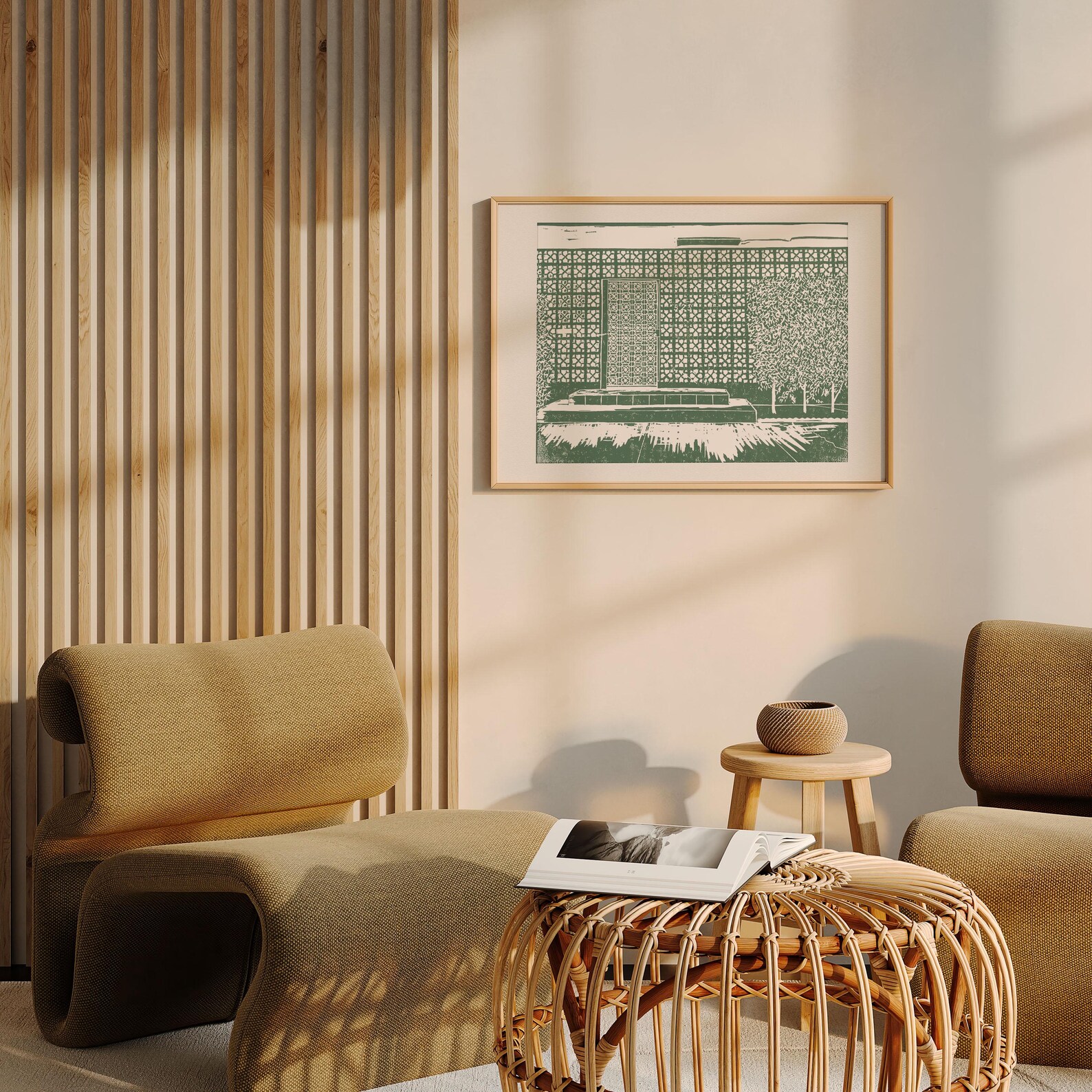 Mid-century Modern Breezeway Printable Art, Entryway Architectural ...