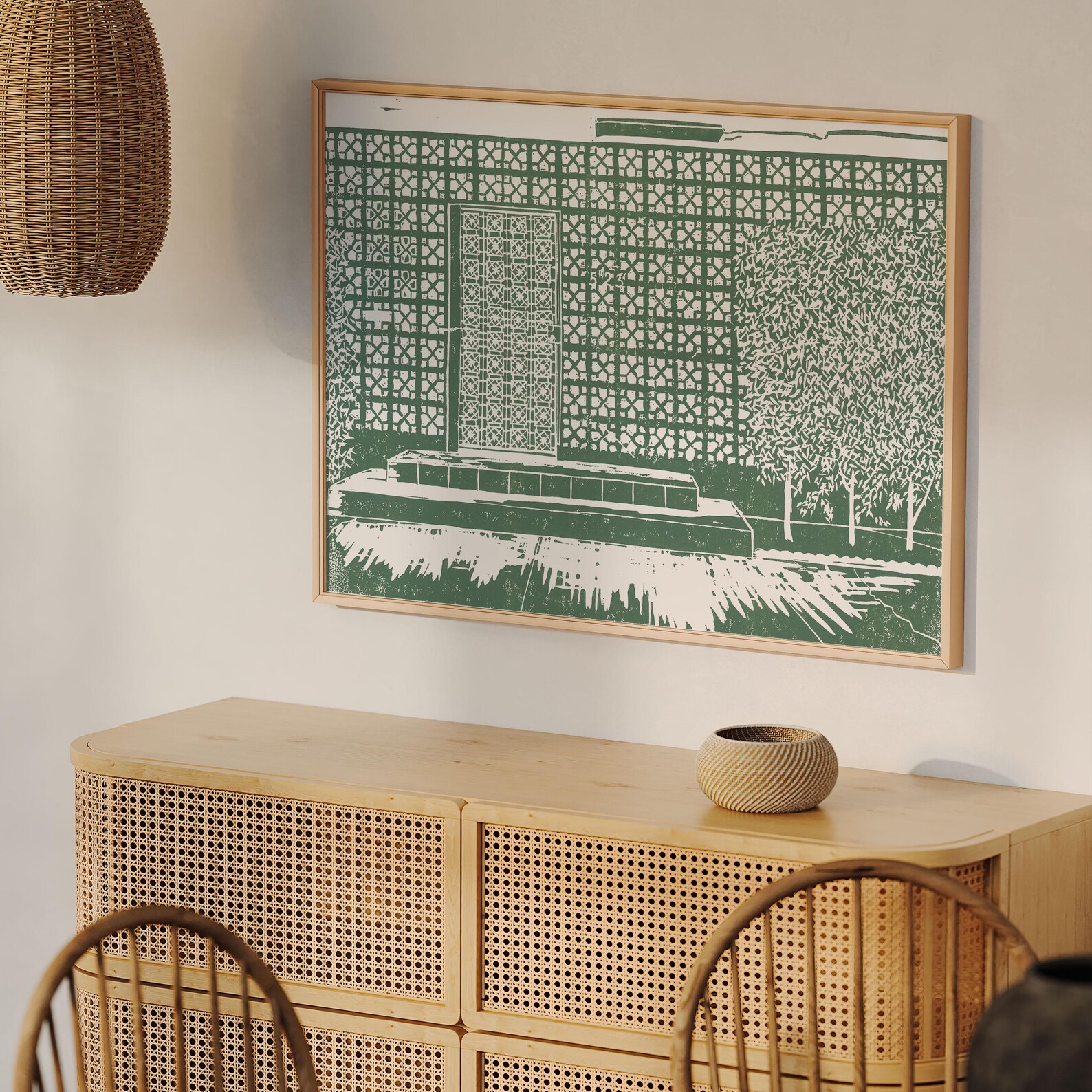 Mid-century Modern Breezeway Printable Art, Entryway Architectural ...