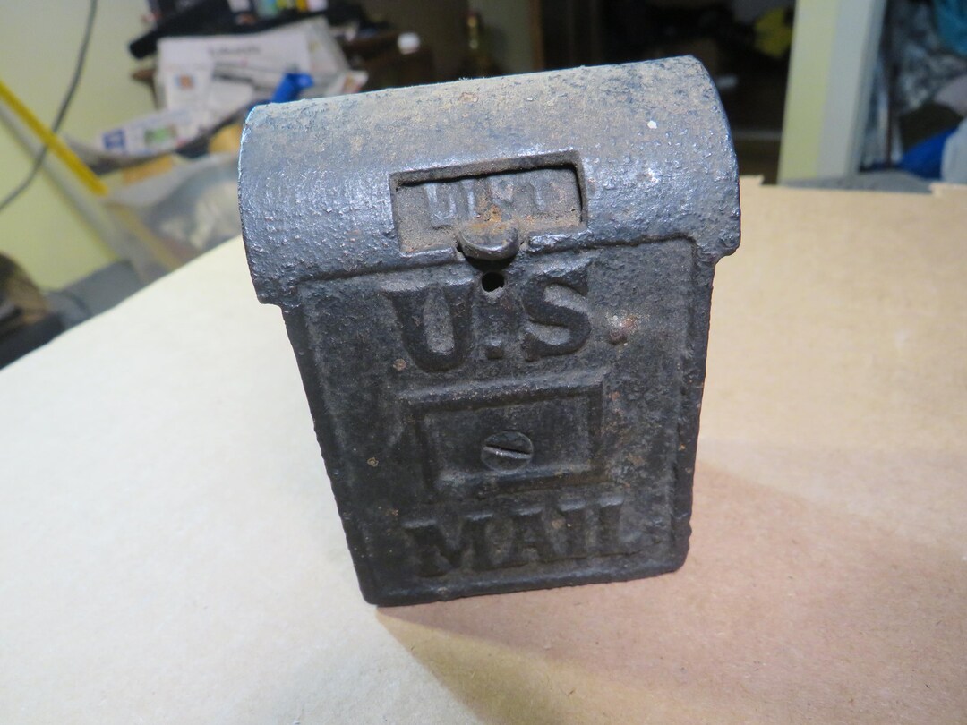 Small Antique Cast Iron US Mail Mailbox Still Bank - Etsy