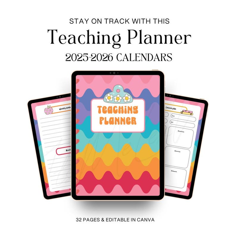 Teacher Planner Template | Printable & Digital Teaching Planner ...