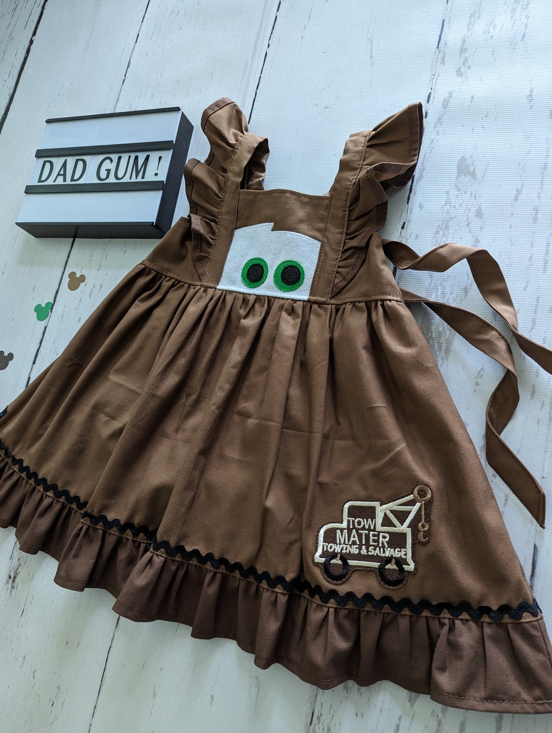Girls Cars Themed Twirl Dress, Tow Mater Dress Inspired by Cars ...