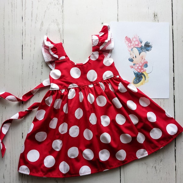 Minnie Polka Dot Dress - Etsy