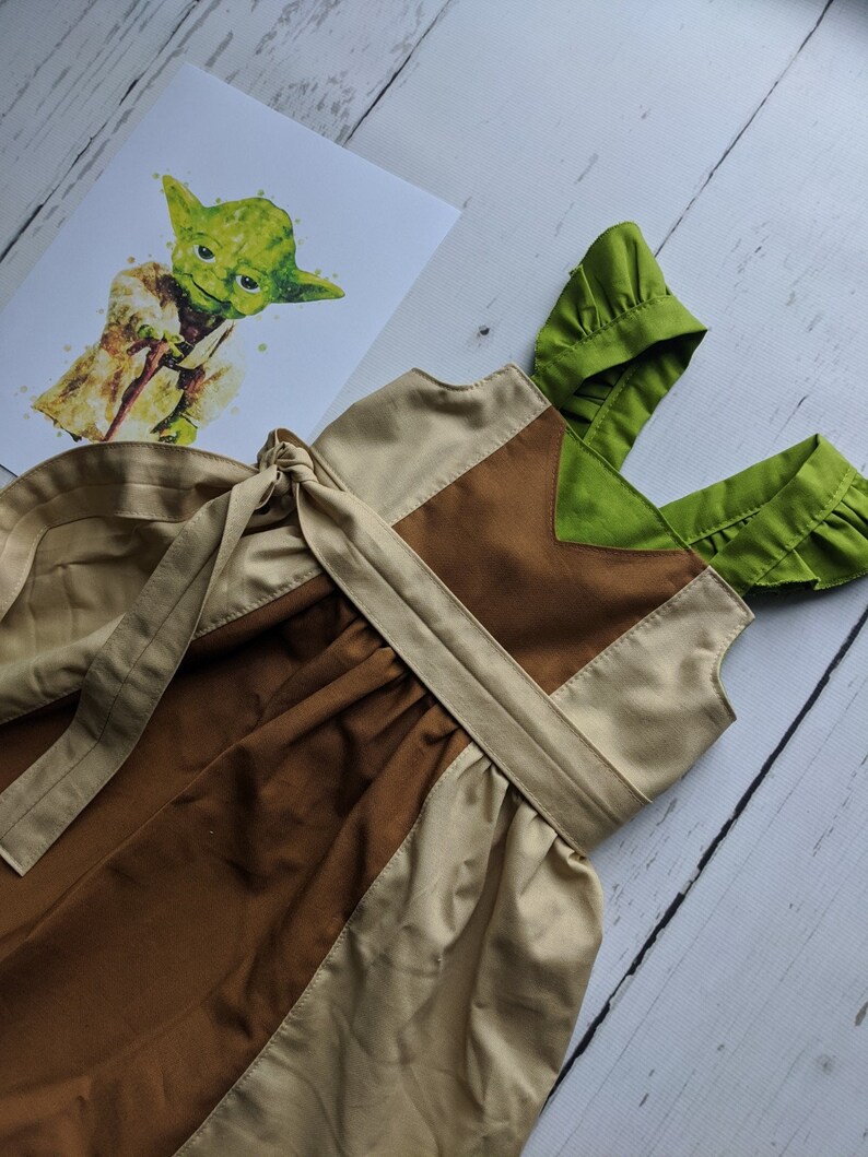 Yoda Inspired Twirl Dress Everyday Princess Yoda Dress - Etsy