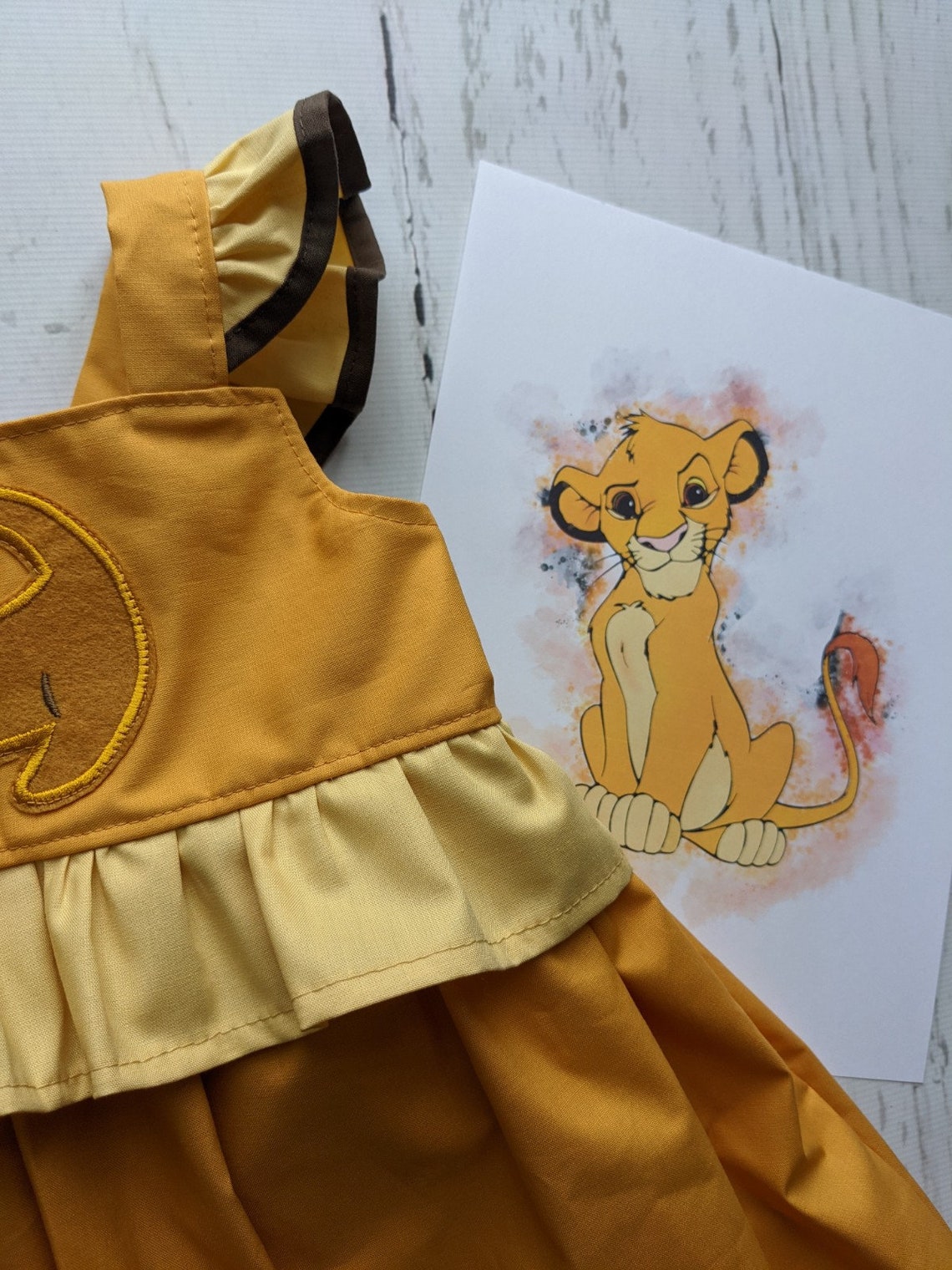 Girls Simba Twirl Dress Simba Inspired Dress by the Lion - Etsy