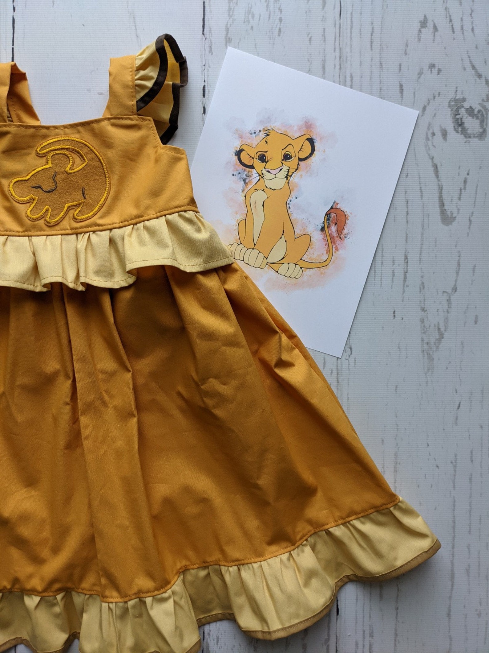 Girls Simba Twirl Dress, Simba Inspired Dress by the Lion King ...