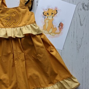Girls Simba Twirl Dress, Simba Inspired Dress by the Lion King ...