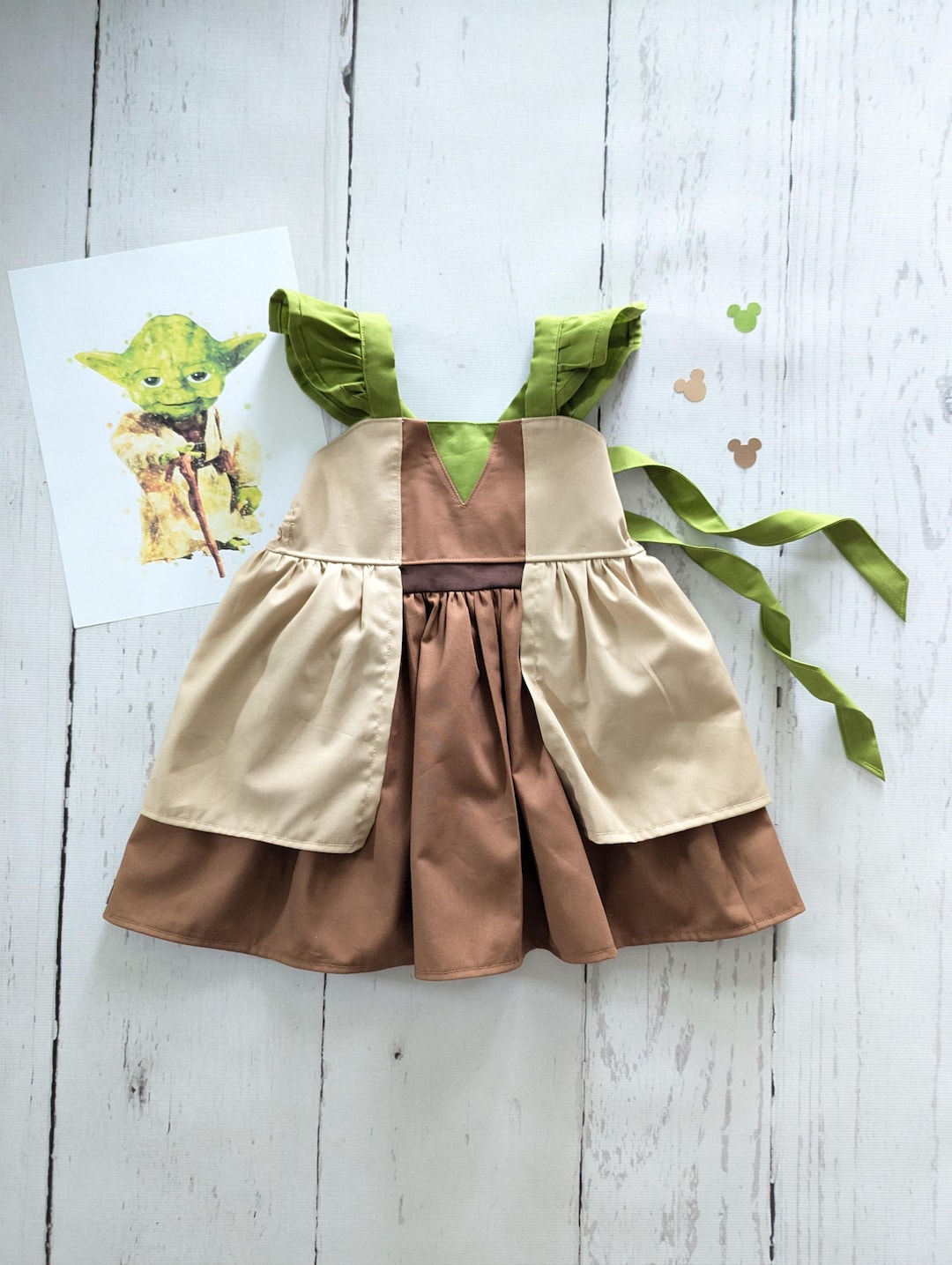 Yoda Inspired Twirl Dress, Everyday Princess Yoda Dress Inspired by ...