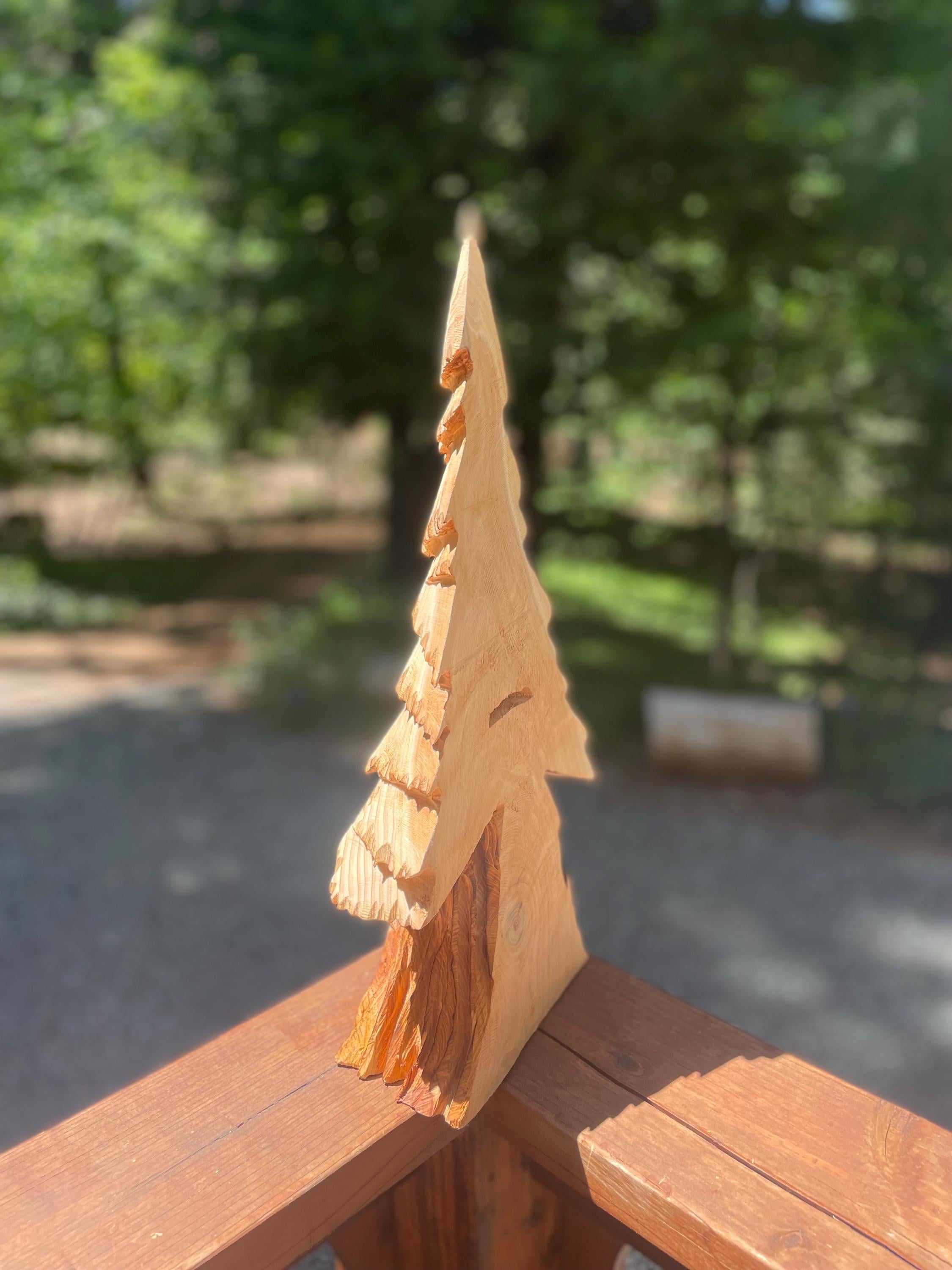 My Artwork is Locally Sourced Incense Cedar Chainsaw Carved Trees From ...
