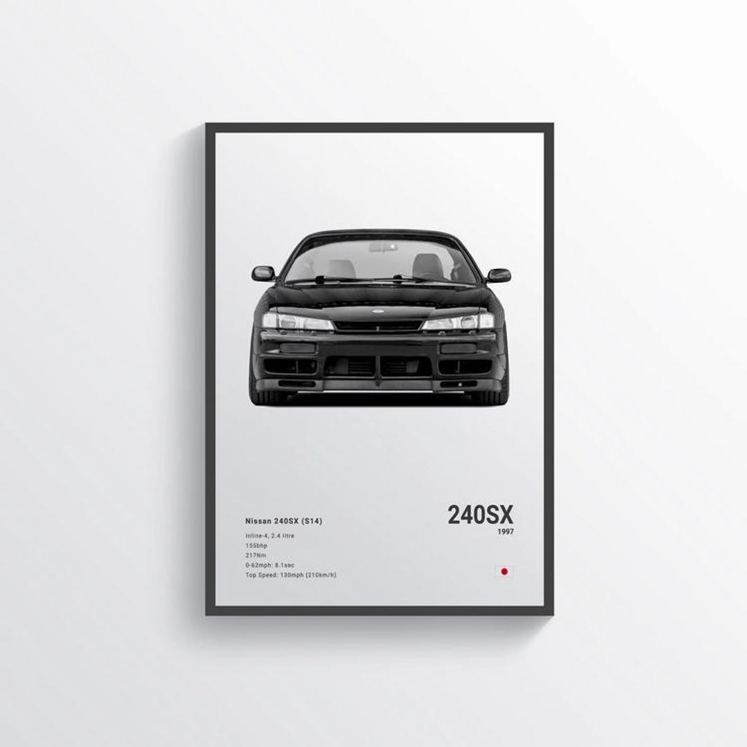 Car Poster | Nissan S14 240SX 1997 Classic Poster | Gift Idea - Etsy