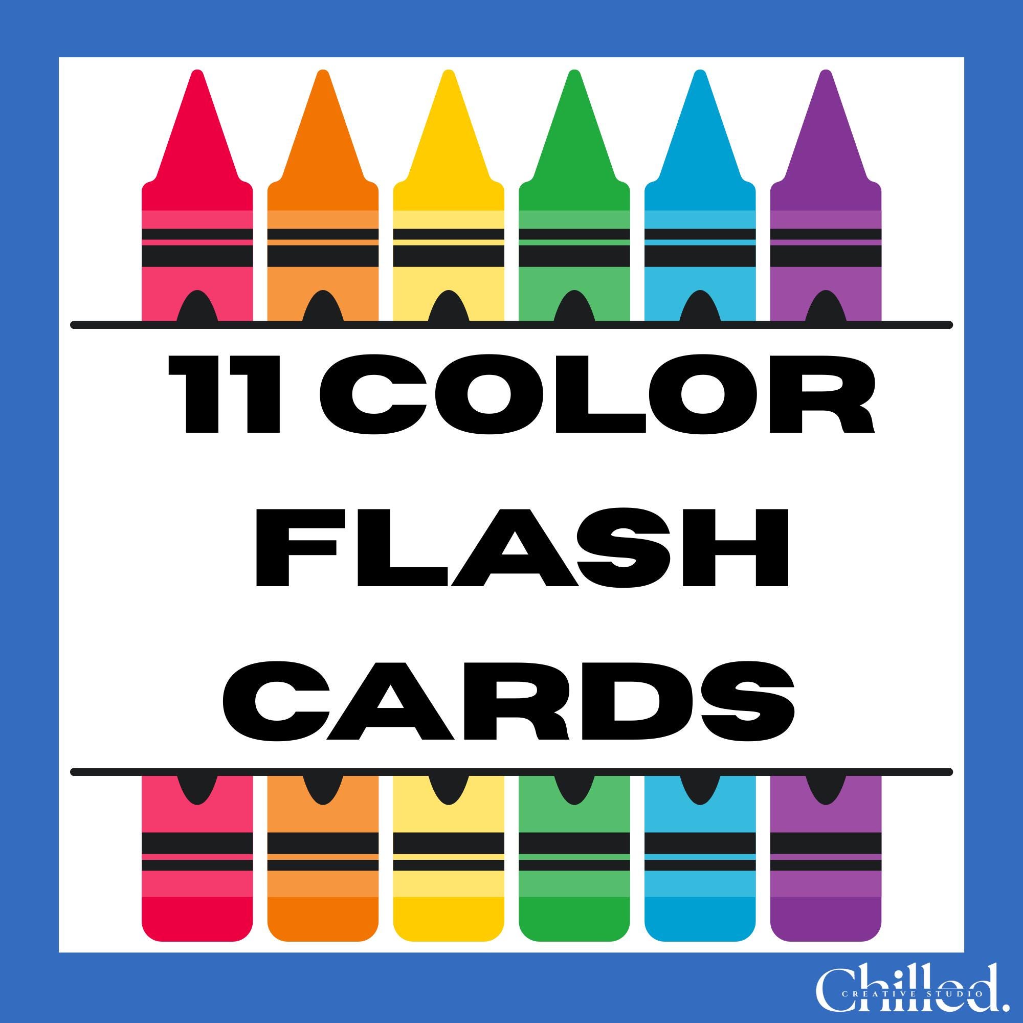 Color Flash Cards for Kids | Printable Toddler Activity | Instant ...