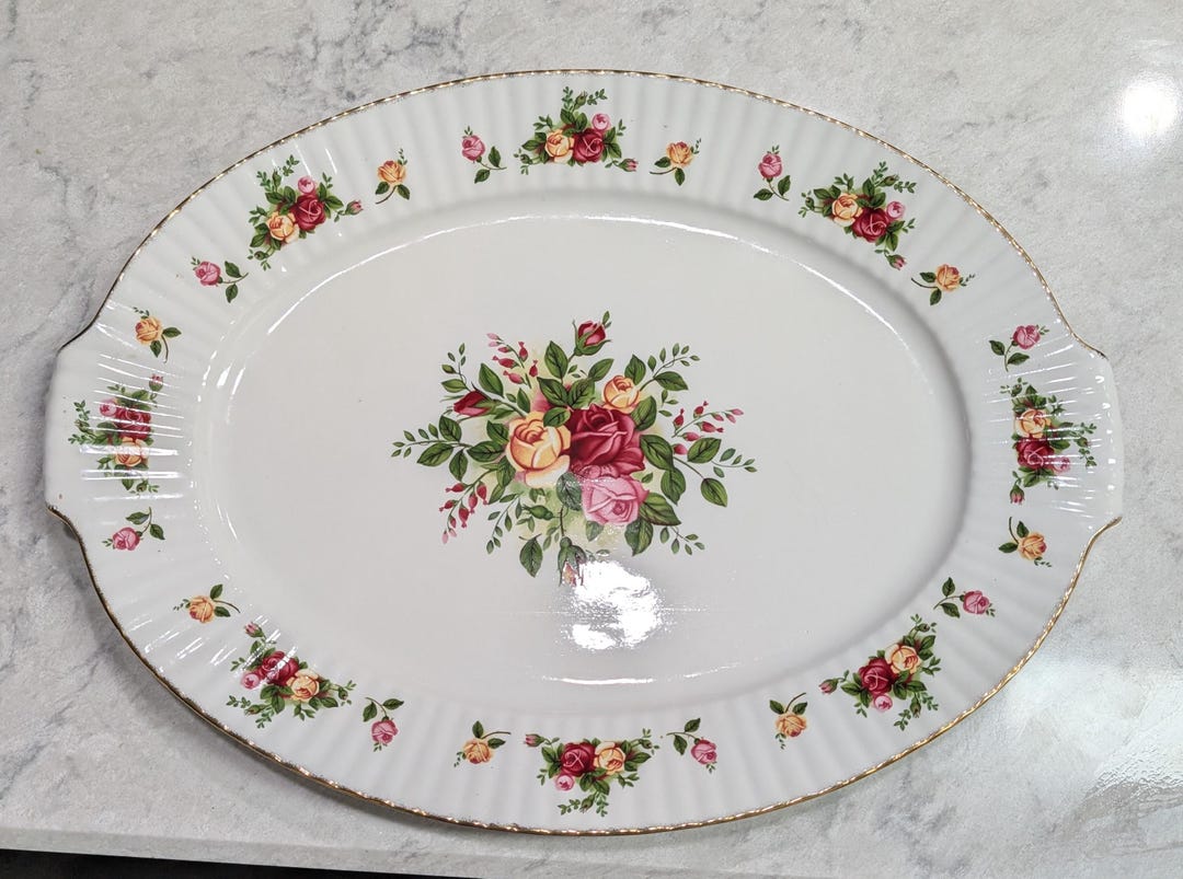 Rare Large Old Country Roses by Royal Albert Platter - Etsy