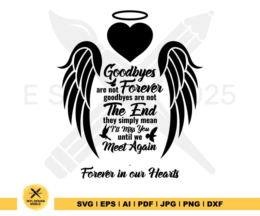 In Loving Memory SVG, Angel Wings Memorial Design (digital Download) - Etsy