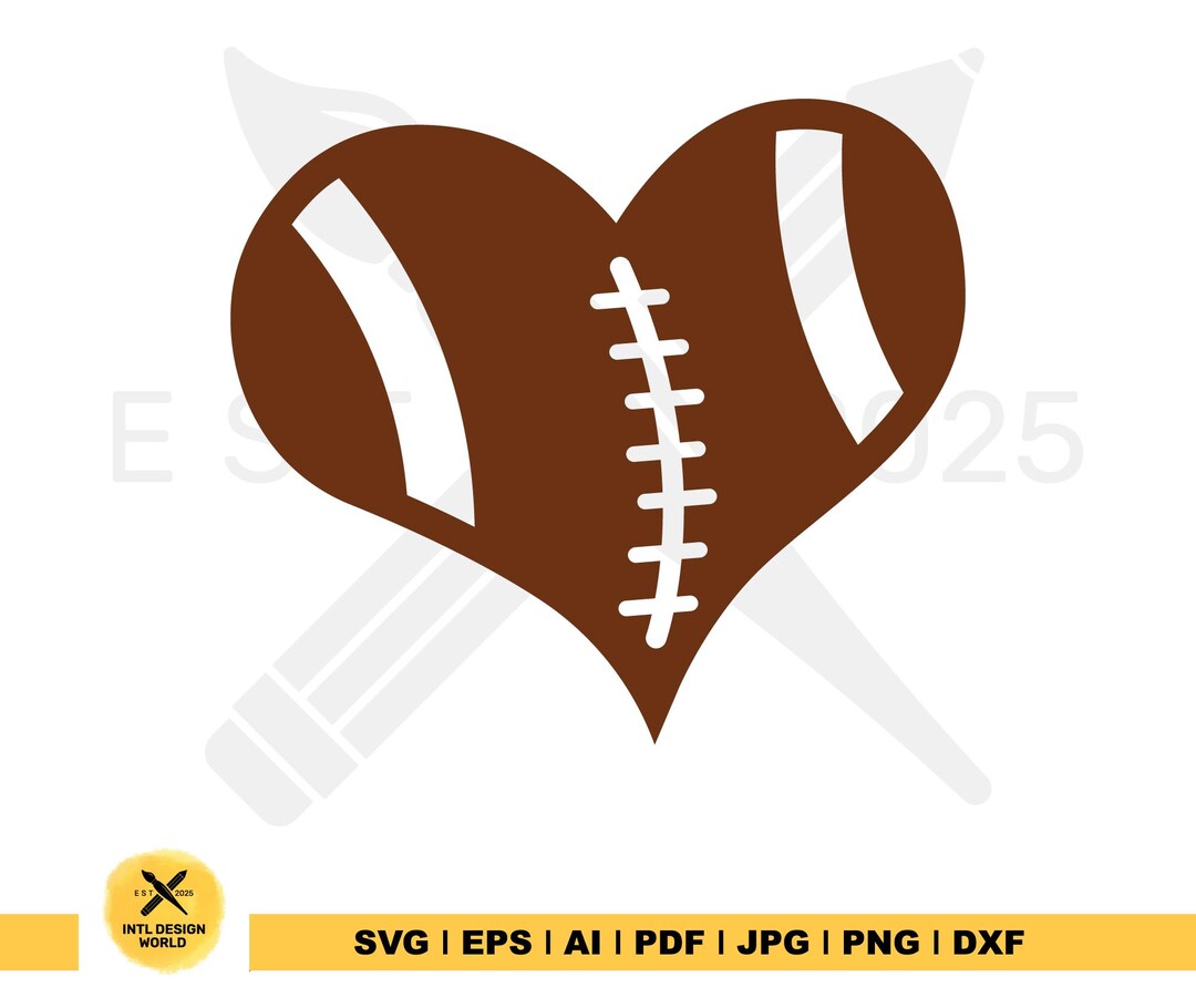 Football Heart Svg, Sport Heart Svg, Sport Svg, Heart Svg, Baseball ...