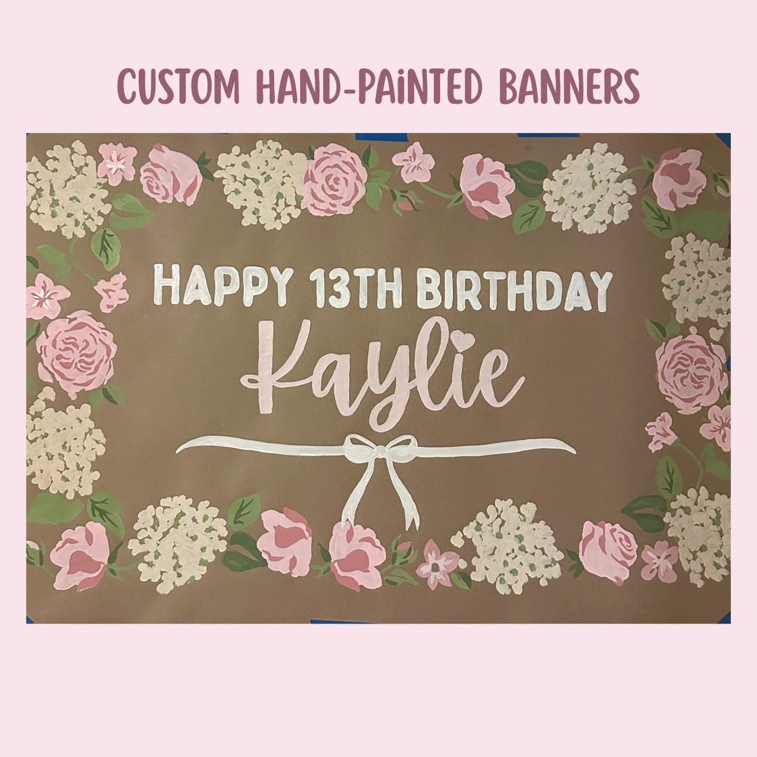 Hand Painted Custom Banner | Hand Painted Craft Paper Banner for ...
