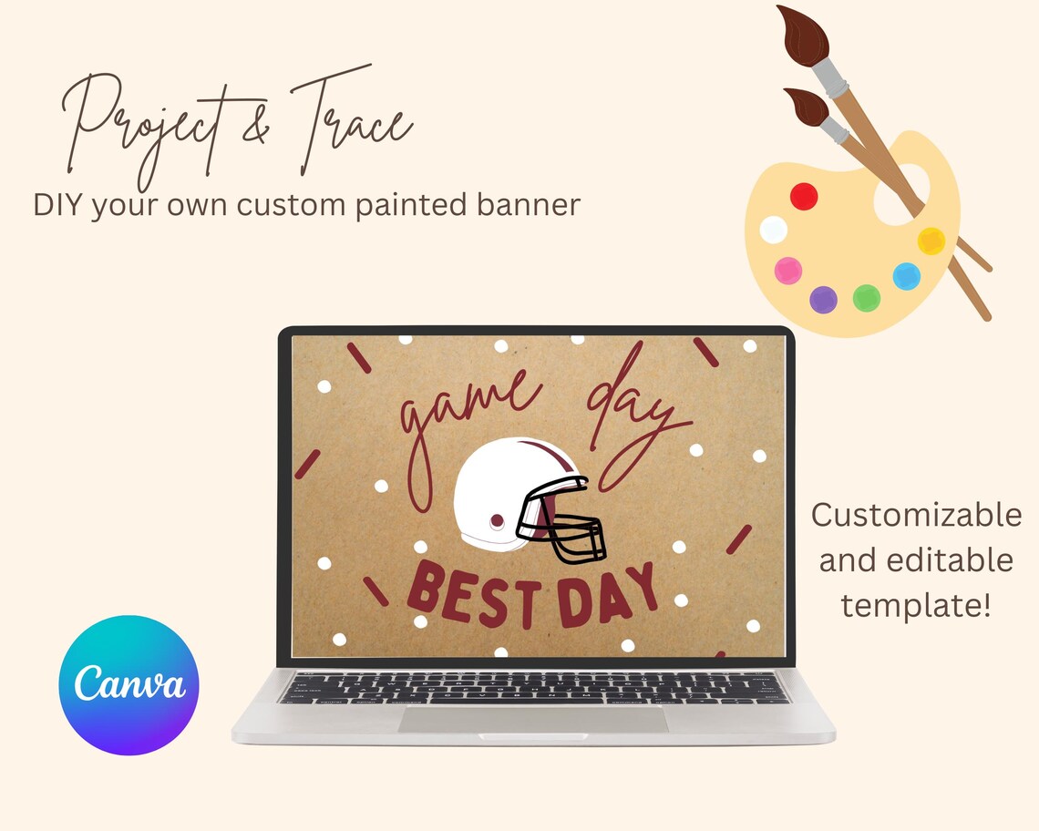 Football Game Day Themed Banner Template Package - Set of 4 ...