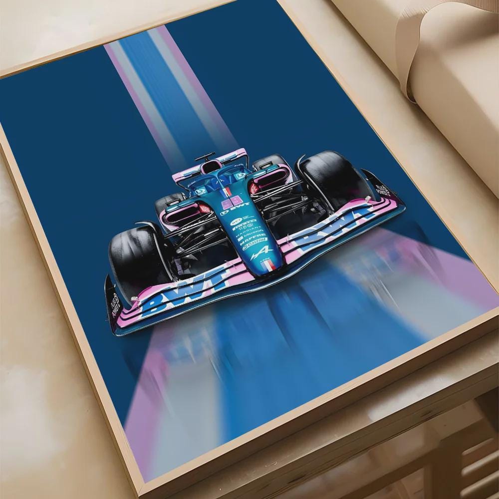 F1 Racing Car Poster/ Formula One Word Championship Poster/ Wall Art ...