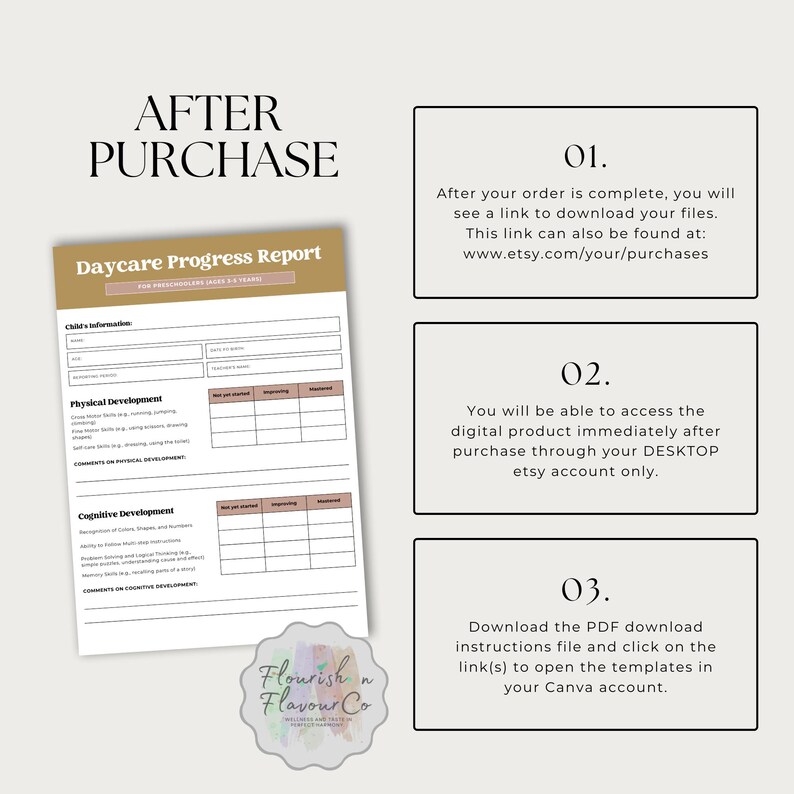 Daycare Progress Report Printable PDF Toddler and Preschool Child ...